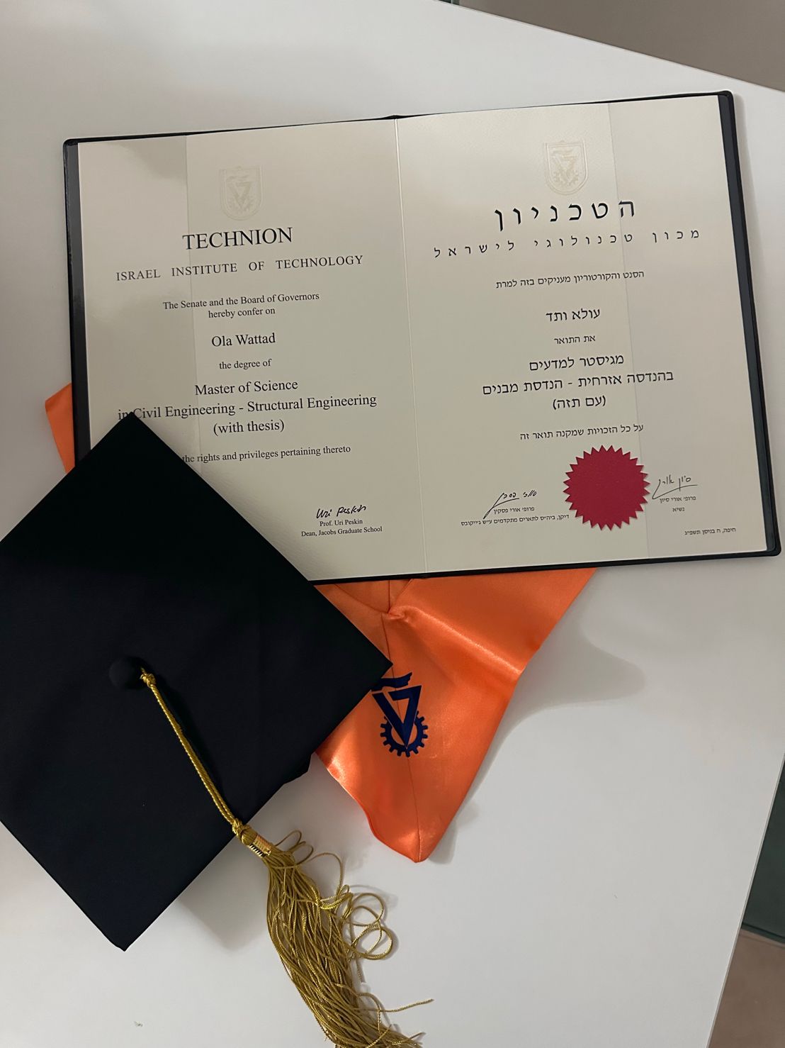 Congratulations to Ola Wattad on her MSc graduation – Extreme Loads on ...